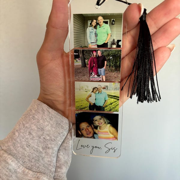 Personalized Photo Bookmark, Engagement Keepsake Bookmark, Acrylic ...