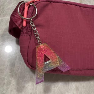 Letter Keychain, Glitter Keychain, Initial Keychains, Sprinkle Keychain ...
