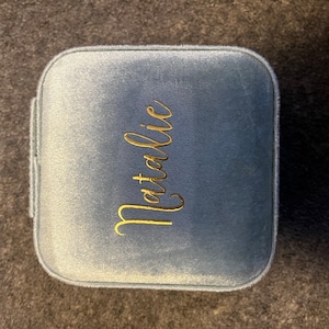 Personalized Velvet Jewelry Box,initials & Name Travel Jewelry Case ...