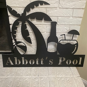 Personalized Beach Theme Sign,custom Beach Theme Sign,pool Drink Sign ...