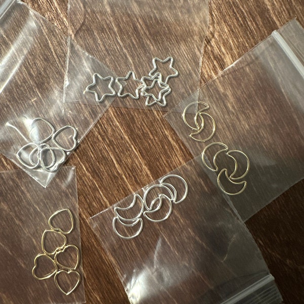 Set of 5 X Star Connectors for Permanent Jewelry - 14kt Gold Filled or ...