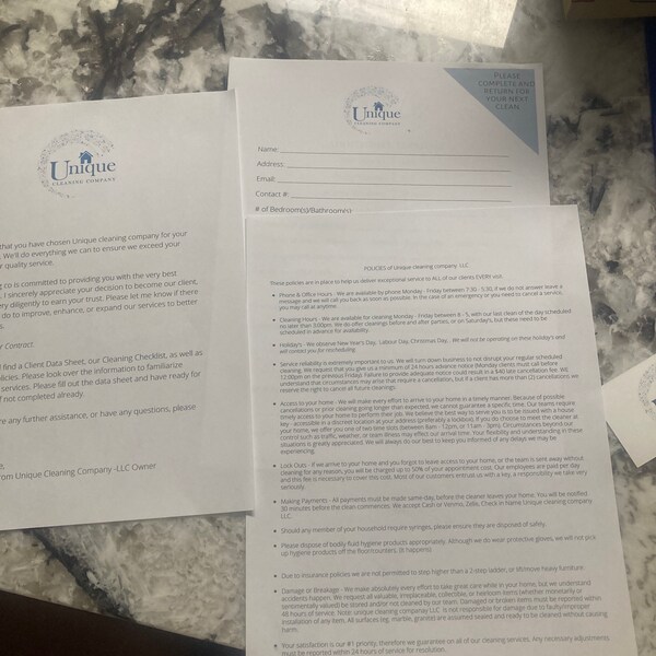 Client Feedback Survey, Comment Card, Questionnaire, Cleaning Business ...