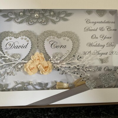 Handmade Personalised 3D Wedding Card / Anniversary / Engagement Card ...