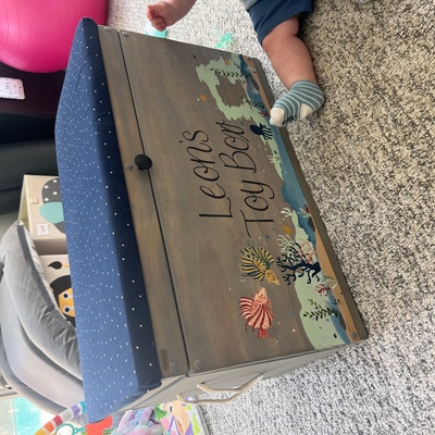 Toy Box Underwater Shark Toy Chest Kids Toy Chest Wood Toy Box ...