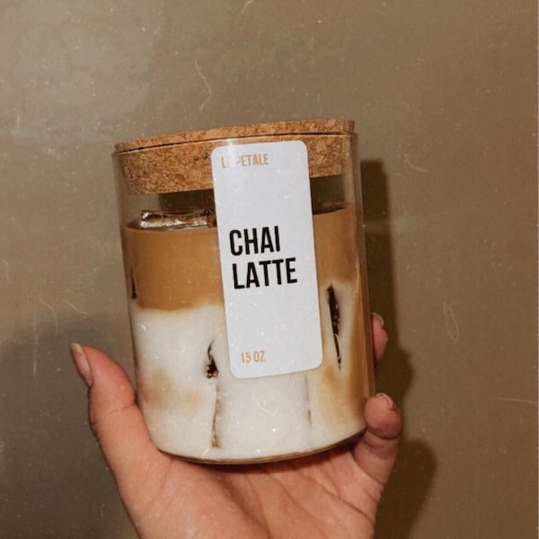Chai Latte Candle | 15 Oz | Iced Latte Chai Candle | Handmade Soy Wax ...