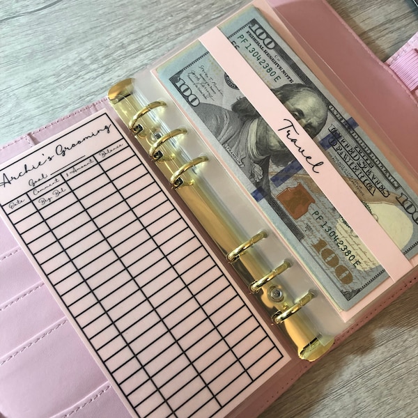 Clear Cash Envelopes Laminated | Soft Pinks/ White Colors | Reusable ...