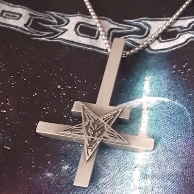 GOLD Plated Inverted Cross Necklace With Gold Plated 30 - Etsy