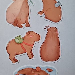 Capybara Stickers Sticker Pack Laptop Sticker Vinyl Sticker Deco ...