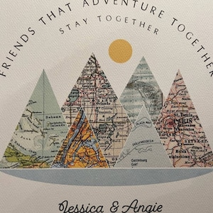 Adventure Together® Map Mountain Personalized Wedding Gift or - Etsy