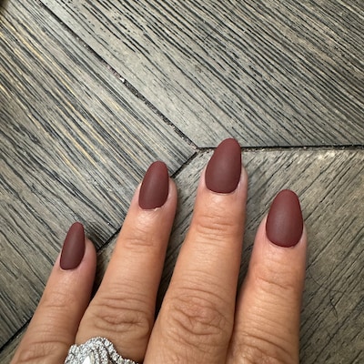 Solid Jelly Color Nails CHOOSE Your Color Gloss or Matte Press on Nails ...