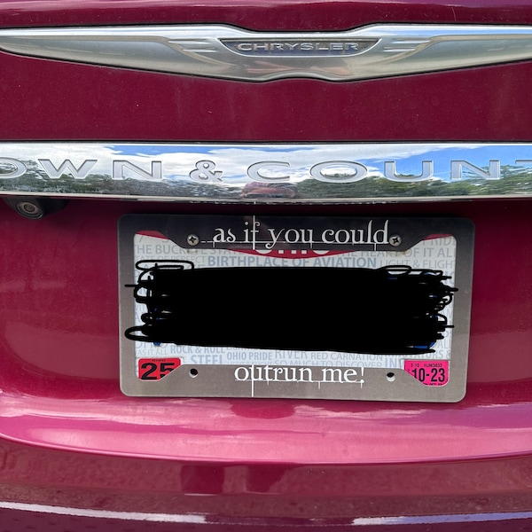 As If You Could Outrun Me Funny Gen Z Twilight Meme License Plate Frame ...