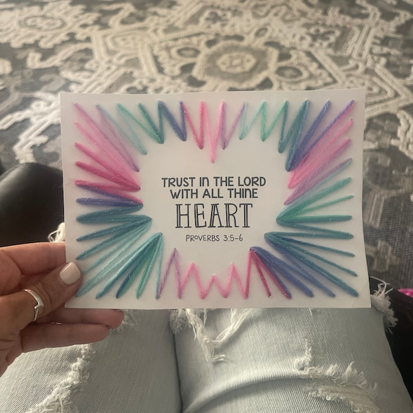 Scripture Heart String Art Craft for Girls (digital Download) - Etsy