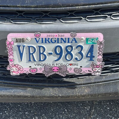 Ghost Themed Purple Spooky Cute License Plate Frame - Etsy