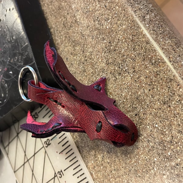 Leather Dragon Keychain Pattern - Template Pattern PDF - Pattern Key ...