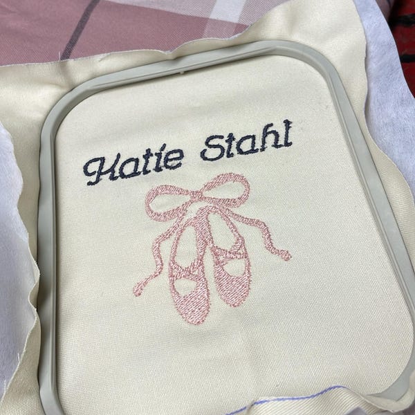 Ballet Shoe Machine Embroidery Design, Ballet Embroidery, Pointe Shoes ...