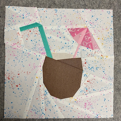 Beach Cocktail Paper Piecing Pattern, PDF Pattern Instant Download ...