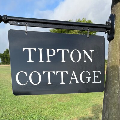 2-sided Custom Outdoor Metal Sign With 18 Straight Bracket Perfect for Businesses, House Signs ...