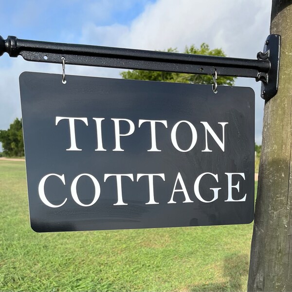 2-sided Custom Outdoor Metal Sign With 18" Straight Bracket - Perfect ...