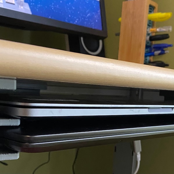 Under Desk Double Decker Laptop Holder Mount | Fits Double the Laptops ...