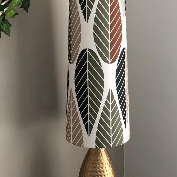 Blue Brush Stroke Lampshade With Gold Lining for Ceiling or Lamp Base ...