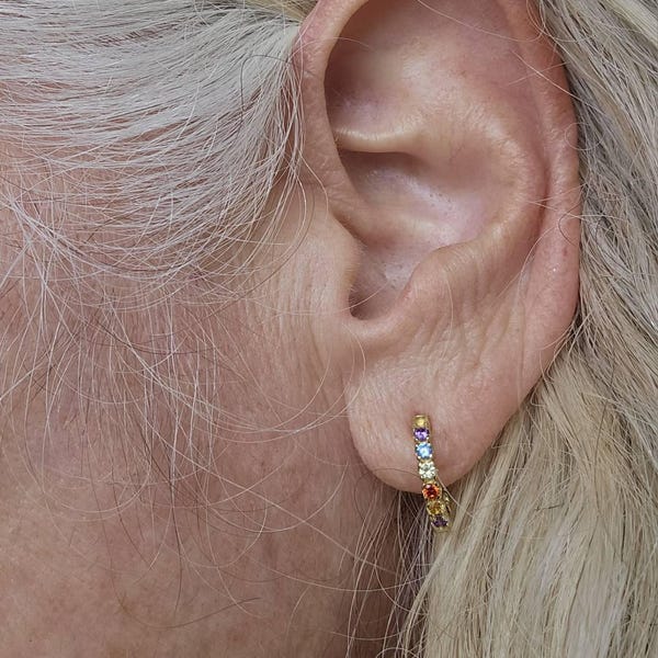 Everyday Gold Hoops, Straight Post Barbell Hoops, Everyday Gold ...
