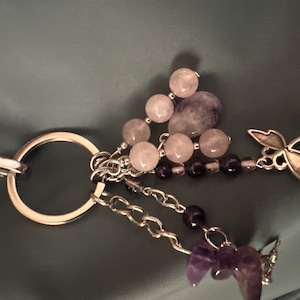 PERSONALISED Crystal Keyring. Custom Crystal Keyring. Healing Crystals ...