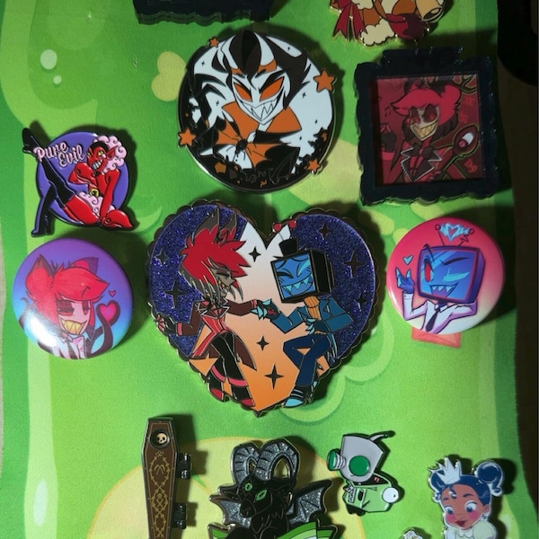 Hazbin Hotel Radiostatic Chibi Dance Pin Vox Alastor PREORDER - Etsy