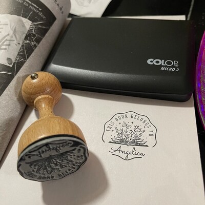 Self Inking Custom Library Stamp Personalized Book Stamp - Etsy