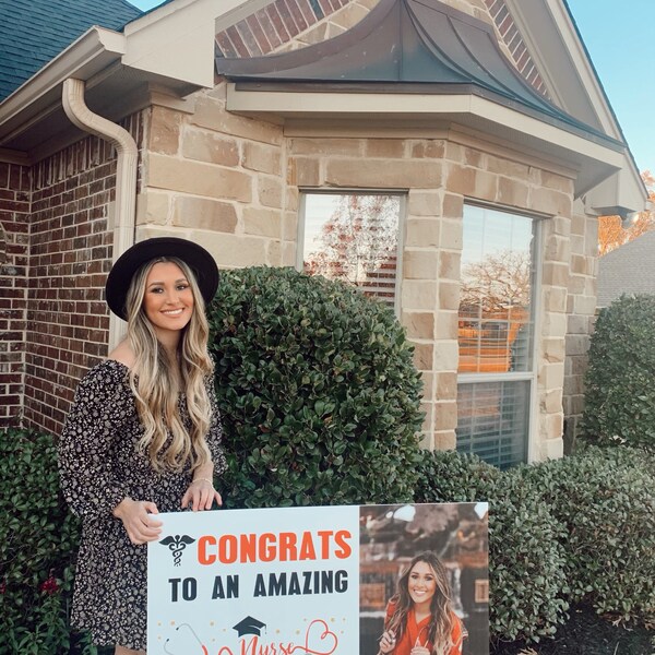 Nurse Graduation Yard Sign, Nursing Graduation Lawn Sign, Doctor ...