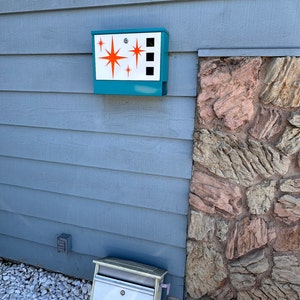 3D Mid Century Modern starlite Welcome Sign Address Sign House Numbers ...