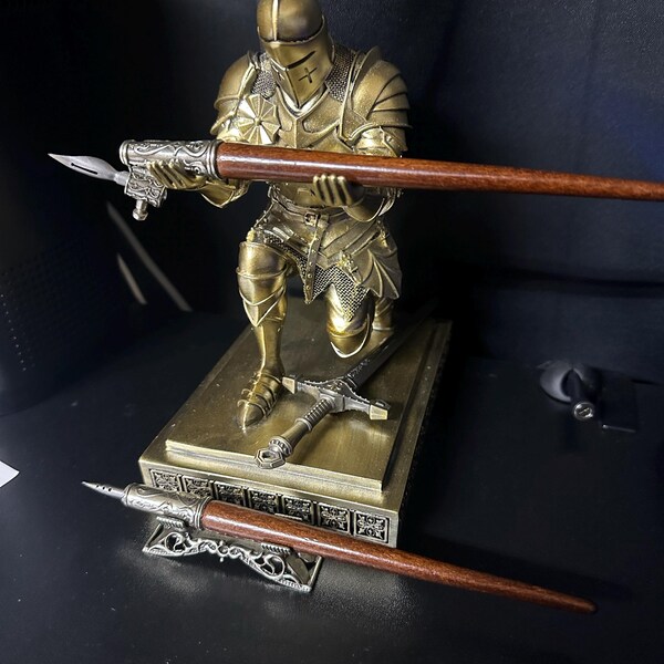Bortoletti Wood Oblique Calligraphy Pen With Bronze Nib Holder Set ...