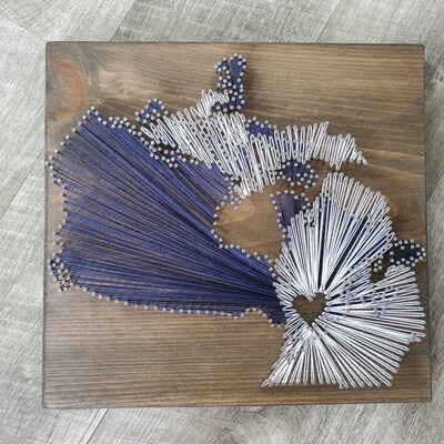 American Flag String Art With Soldier Silhouettes, American String Art ...