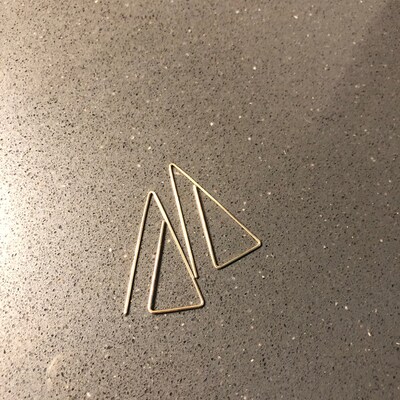Triangle Threader Earrings 14k Gold Filled, Argentium Silver, Triangle ...