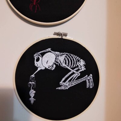 Skeleton Embroidery - Etsy