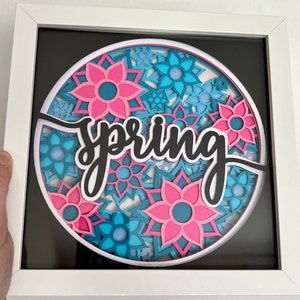 3D SPRING SVG Shadow Box SVG for Cricut for Silhouette - Etsy