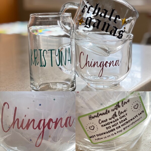 Clear Glass Cans | Personalized Glass Can| Name Mug | Beer Can Glass ...