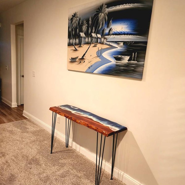 Ocean Epoxy Table / Console / Entryway Epoxy Coffee Table … Beautiful ...