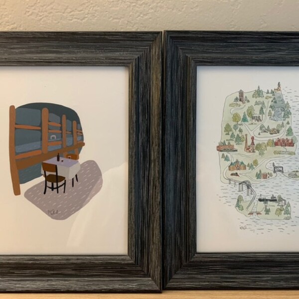 Sea Salad Print // Abstract Flowy Forms Gicleé Print - Etsy