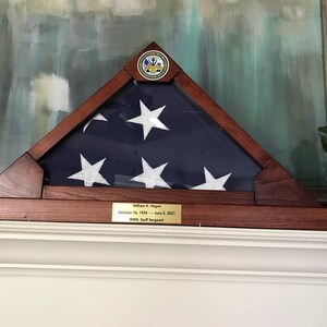 Flag Display Case With Embedded Shell Casings Maple Inlay | Etsy