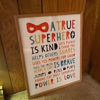 Superhero Rules, Superhero Wall Art, Superhero Nursery Art, Superhero ...
