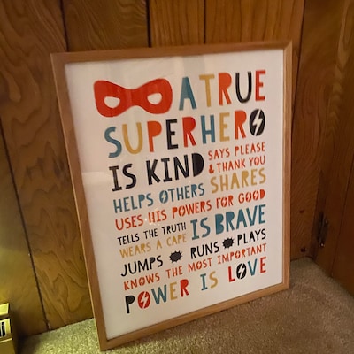 Superhero Rules, Superhero Wall Art, Superhero Nursery Art, Superhero ...