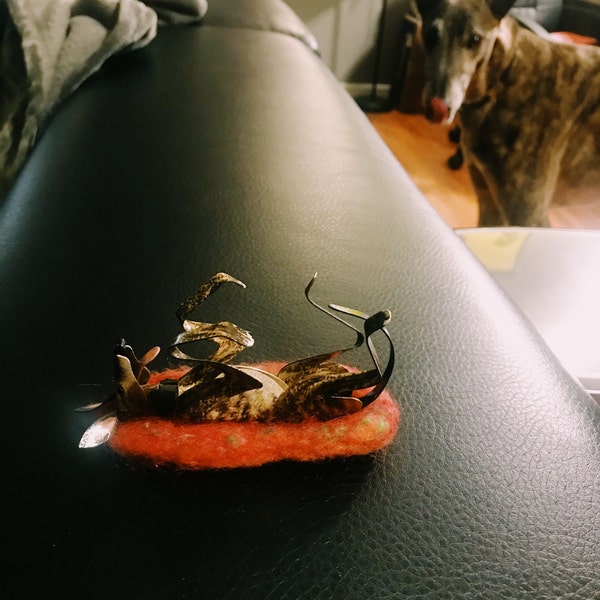 Roaching Greyhound Custom Dog Sculpture, Miniature Roaching Greyhound ...