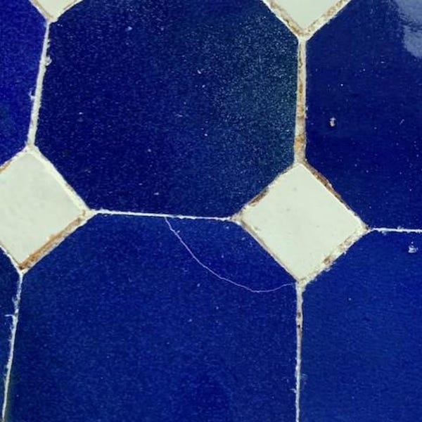 10x10cm Ceramic Tile, Moroccan Ceramic Tiles, Handpainted Piece of ...