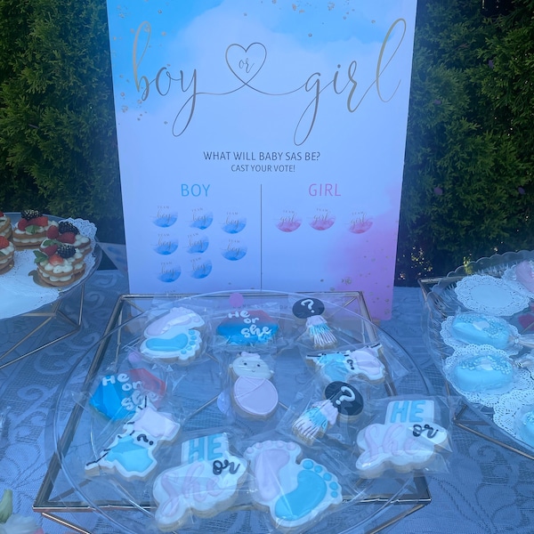 Watercolor Gender Voting Poster Template, Printable Gender Voting Sign ...