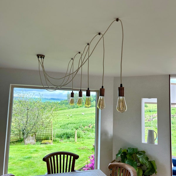 Hemp Rope Pendant Light With Knot Nautical Lighting Manila Rope Lamp ...