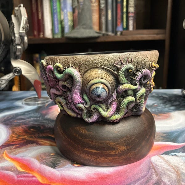 Cthulhu Myth Altar .h.p.lovecraft Handmade Bronze Painted Sculpture - Etsy