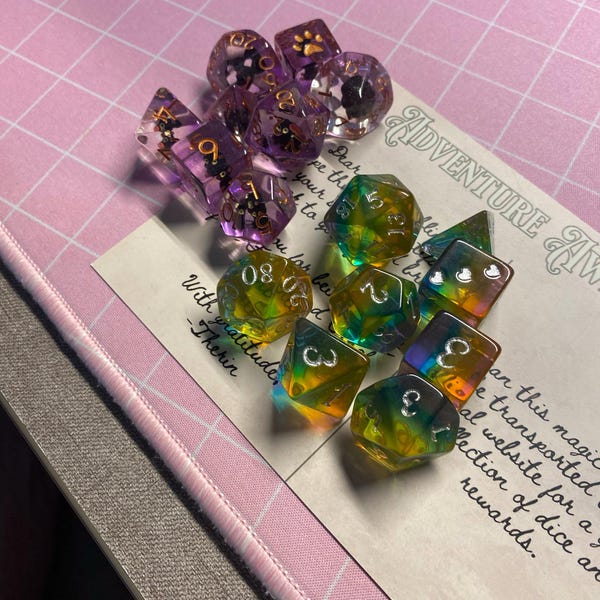 Shadowy Forest Dnd Dice Set, Polyhedral Dice, D&D Dice, Dungeons and ...