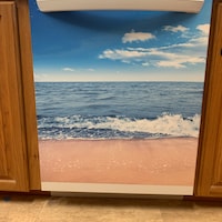 Sunset Beach Sea Wall Decal, Ocean Murals Wall Decor, Vinyl Wall Decals ...