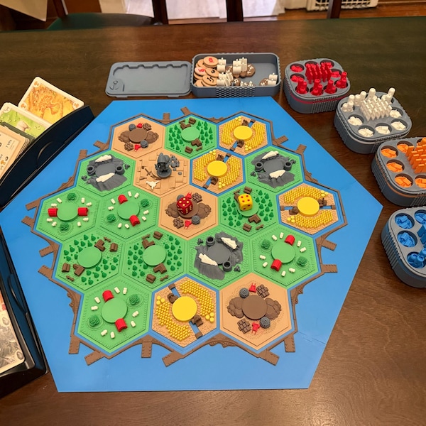 Catan 3D Board Game Unofficial Upgrade Kit, Custom 3D Printed ...