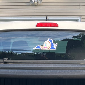 Washington DC Flag Map Adhesive Decal Vinyl Stickers - Etsy